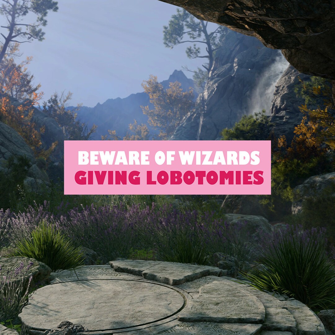 Volo's Lobotomy Baldur's Gate 3 Bumper Sticker Bg3 Meme Sticker Car ...