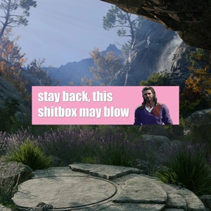 Shitbox Car Decal | Bumper Sticker | Bg3 Meme Sticker | Gale Sticker ...