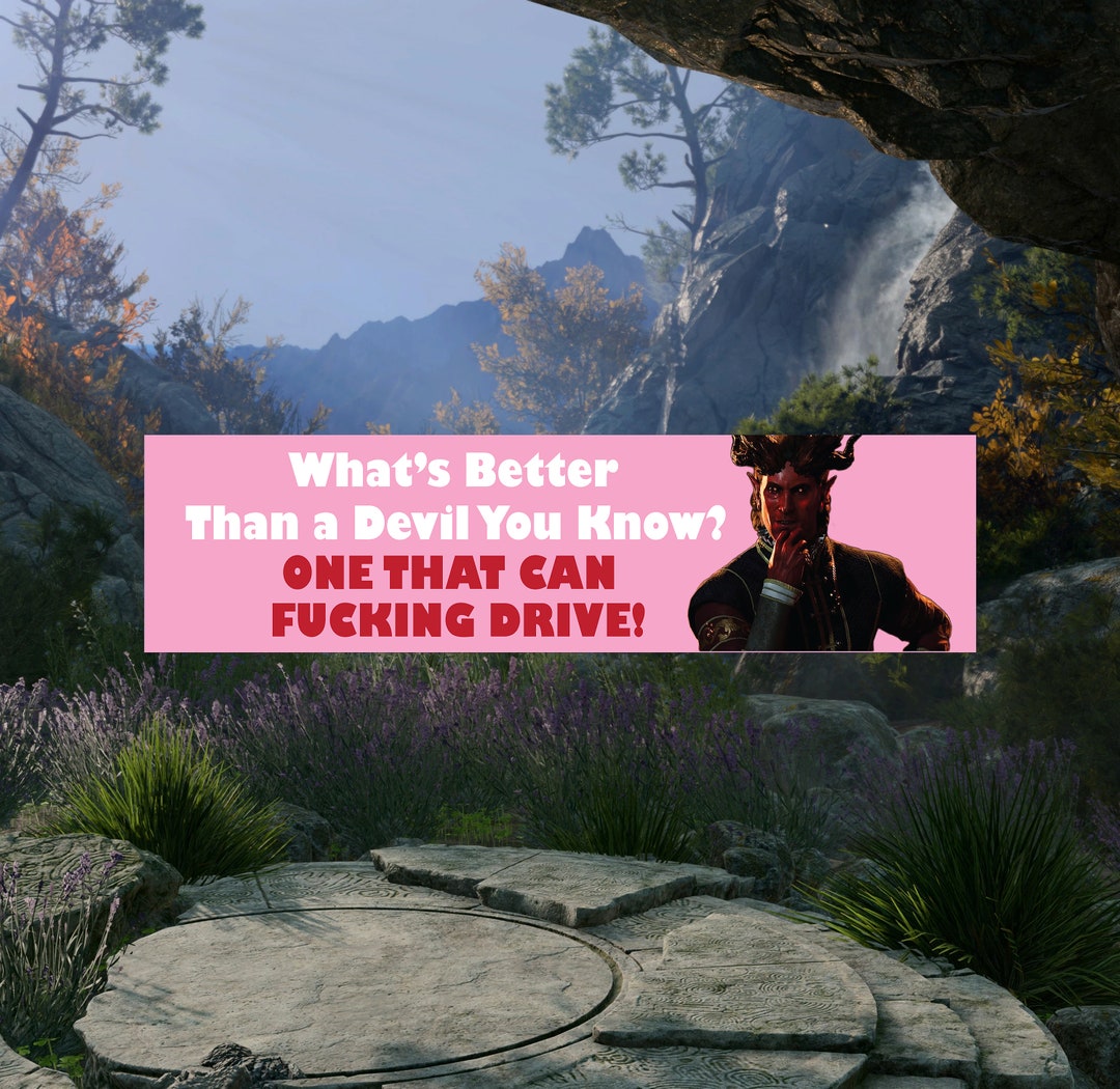 Raphael Baldur's Gate 3 Bumper Sticker Bg3 Meme Sticker Car Decal Funny ...