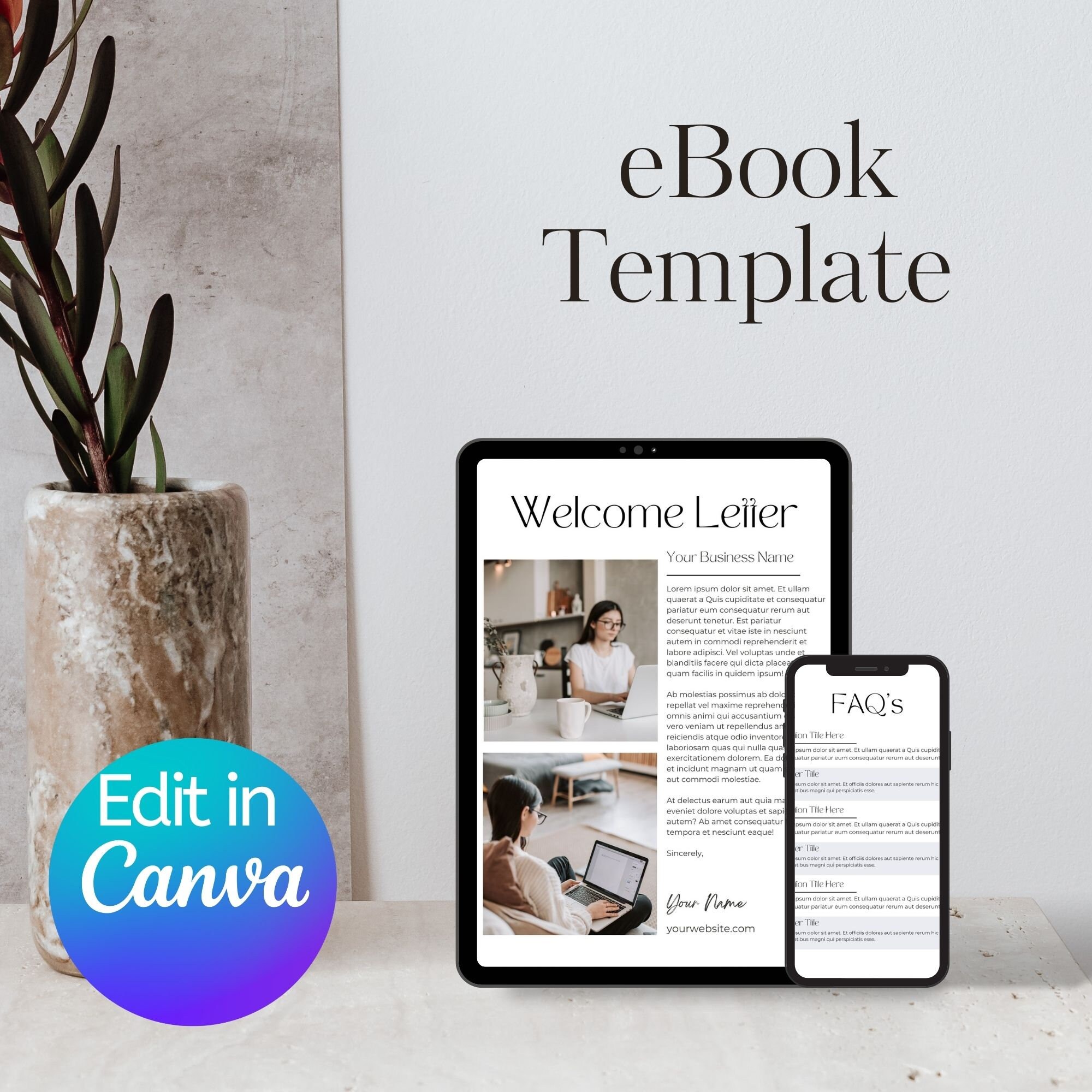 Ebook Template, Canva Template, Editable Ebook, Workbook Template ...
