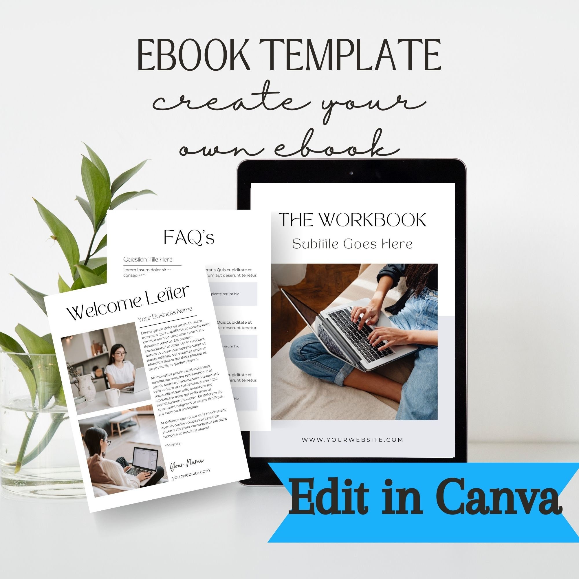 Ebook Template, Canva Template, Editable Ebook, Workbook Template ...
