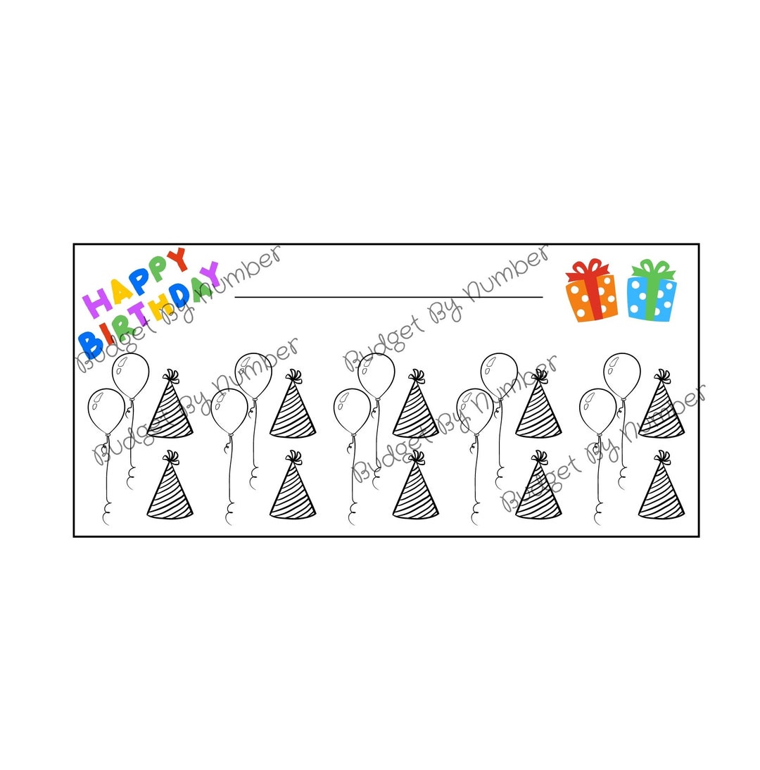 Happy Birthday Sinking Fund Savings - Etsy