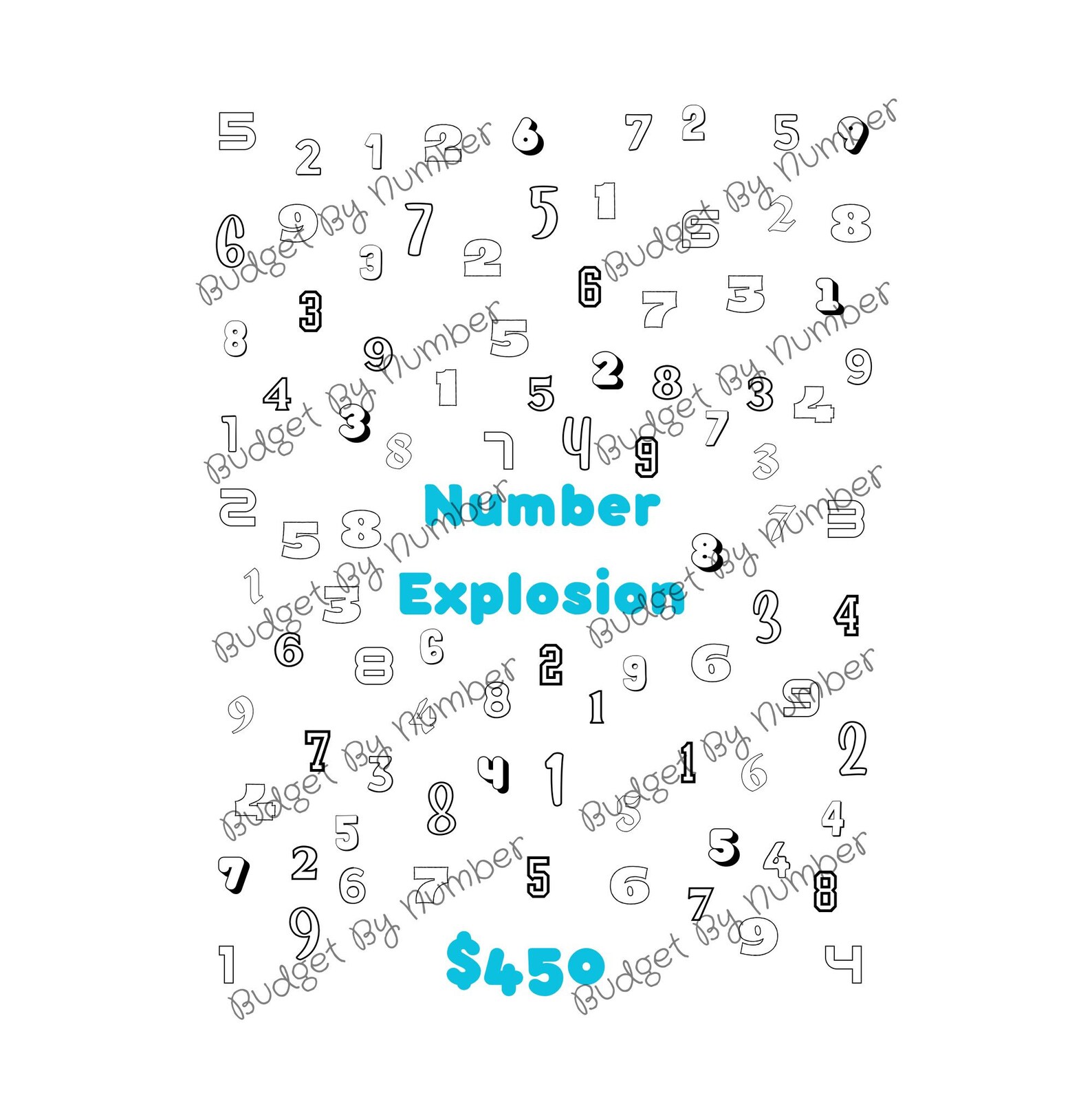 Number Savings Challenge - Etsy