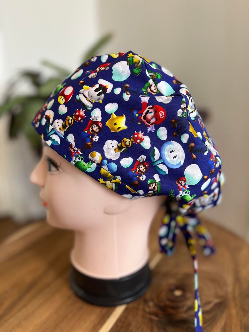 Mario Character Theme Scrub Cap - Unique Gift for Surgeon, Nurse ...