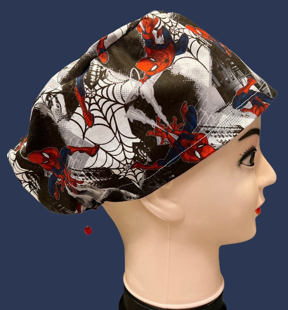 Scrub Cap for Men / Unisex With Spiderman Print. Great Gift for Surgeon ...
