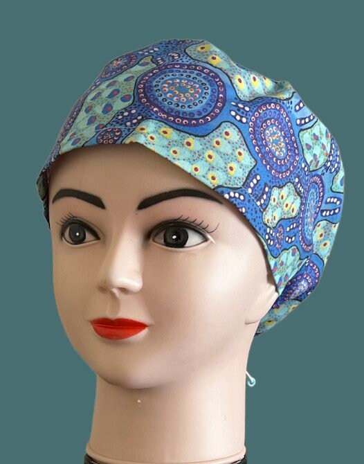 NAIDOC Indigenous Australian Scrub Hat. Water Dreaming. First Nations ...