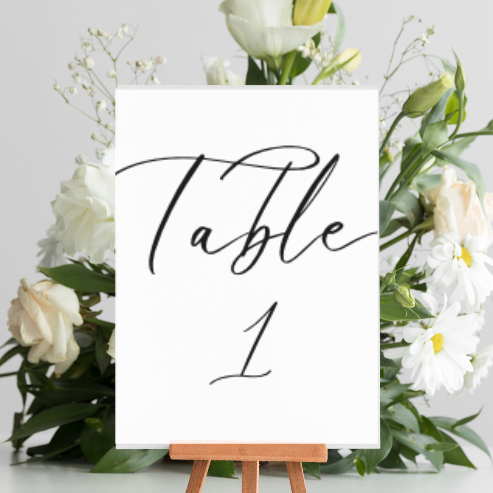 Digital Wedding Table Number Template. Easy Download. Custom. EDITABLE ...