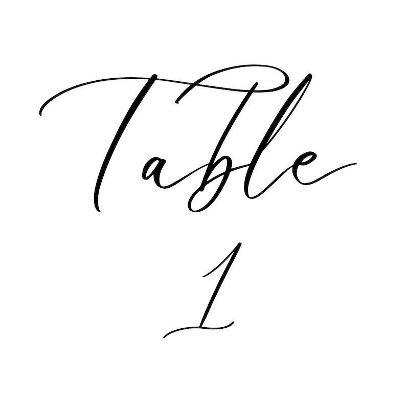 Digital Wedding Table Number Template. Easy Download. Custom. EDITABLE ...