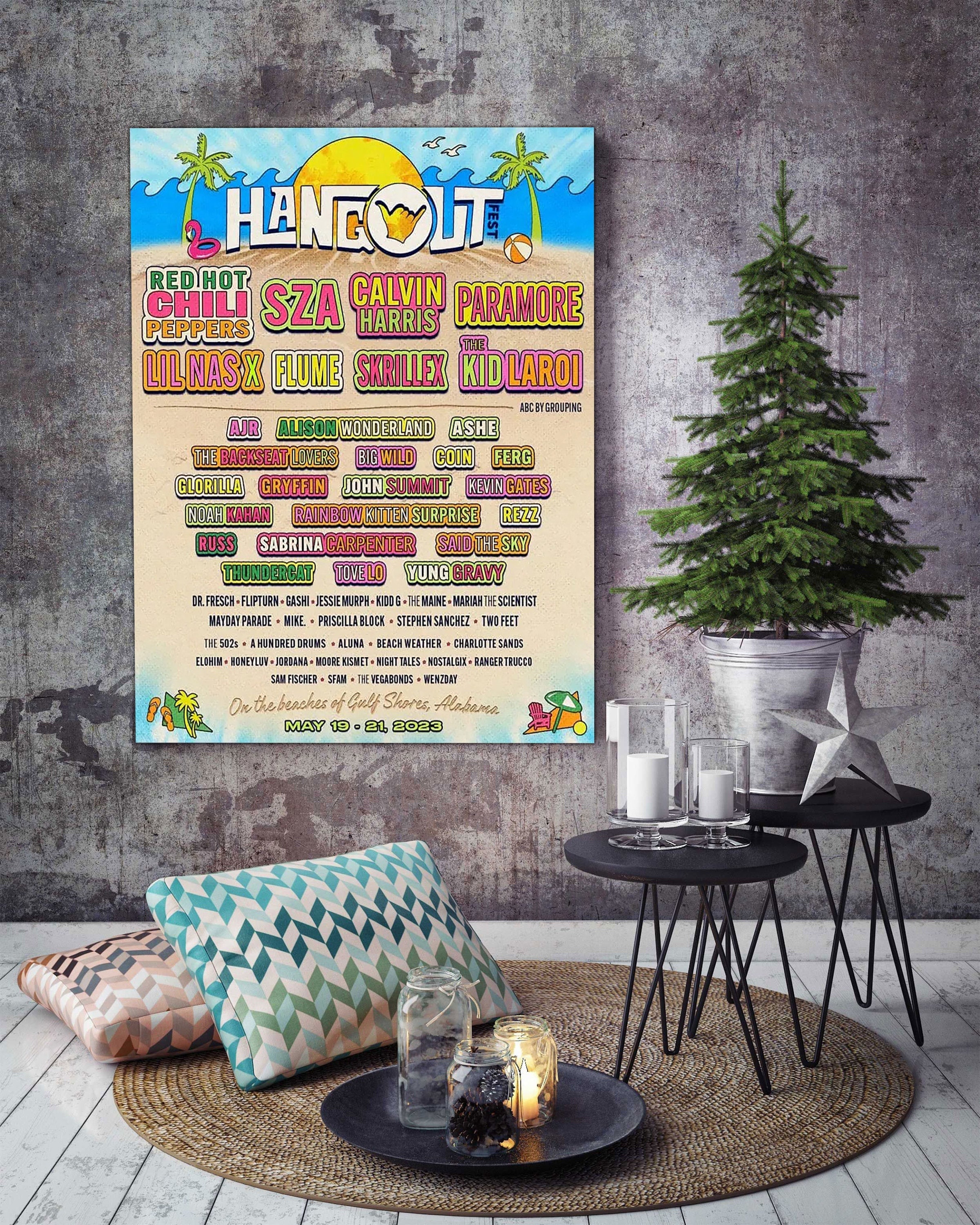 Hangout Music Festival 2023 Lineup Poster, Hangout Festival Poster