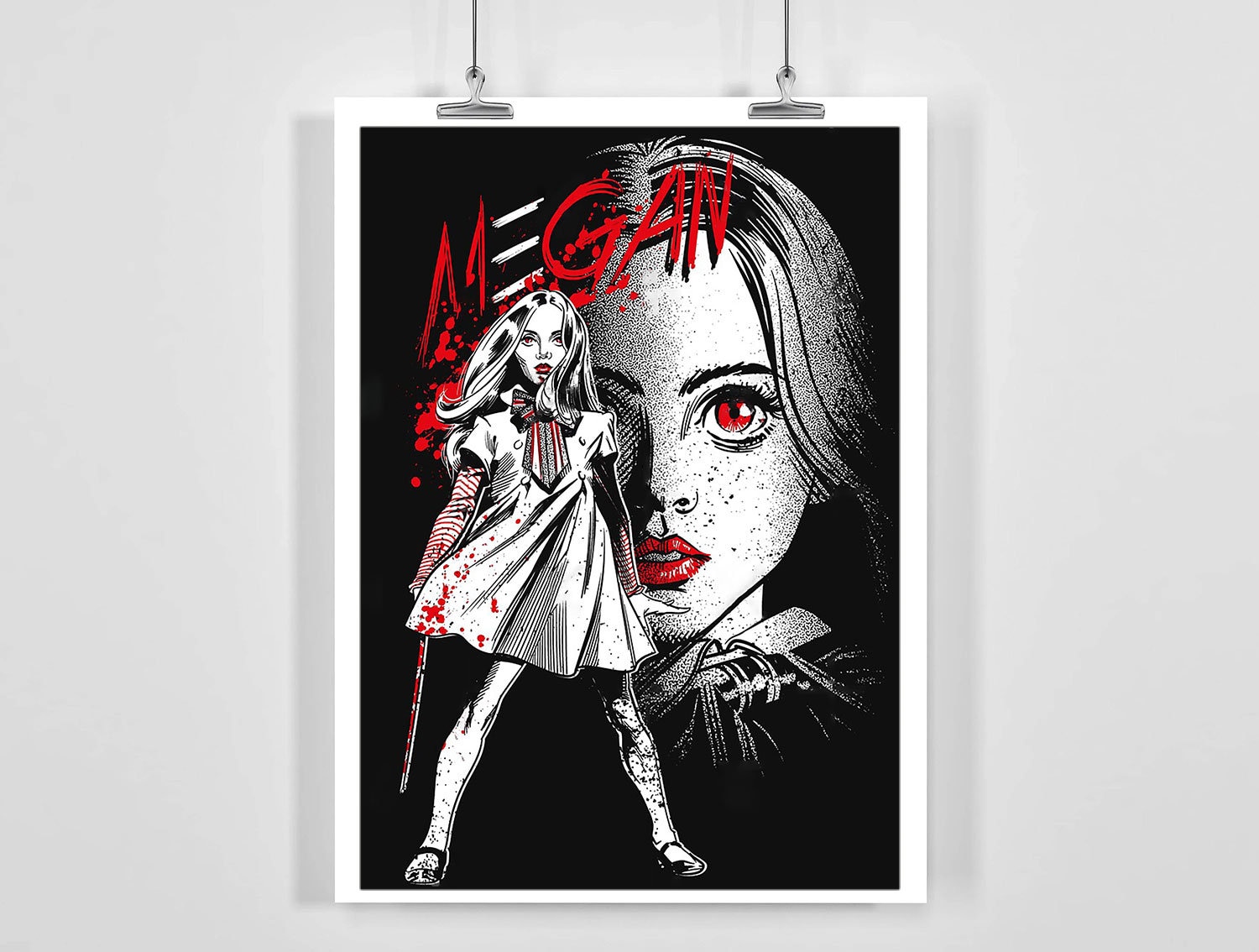 M3gan Poster, Megan Movie 2023 Poster, Megan Dance Print Art