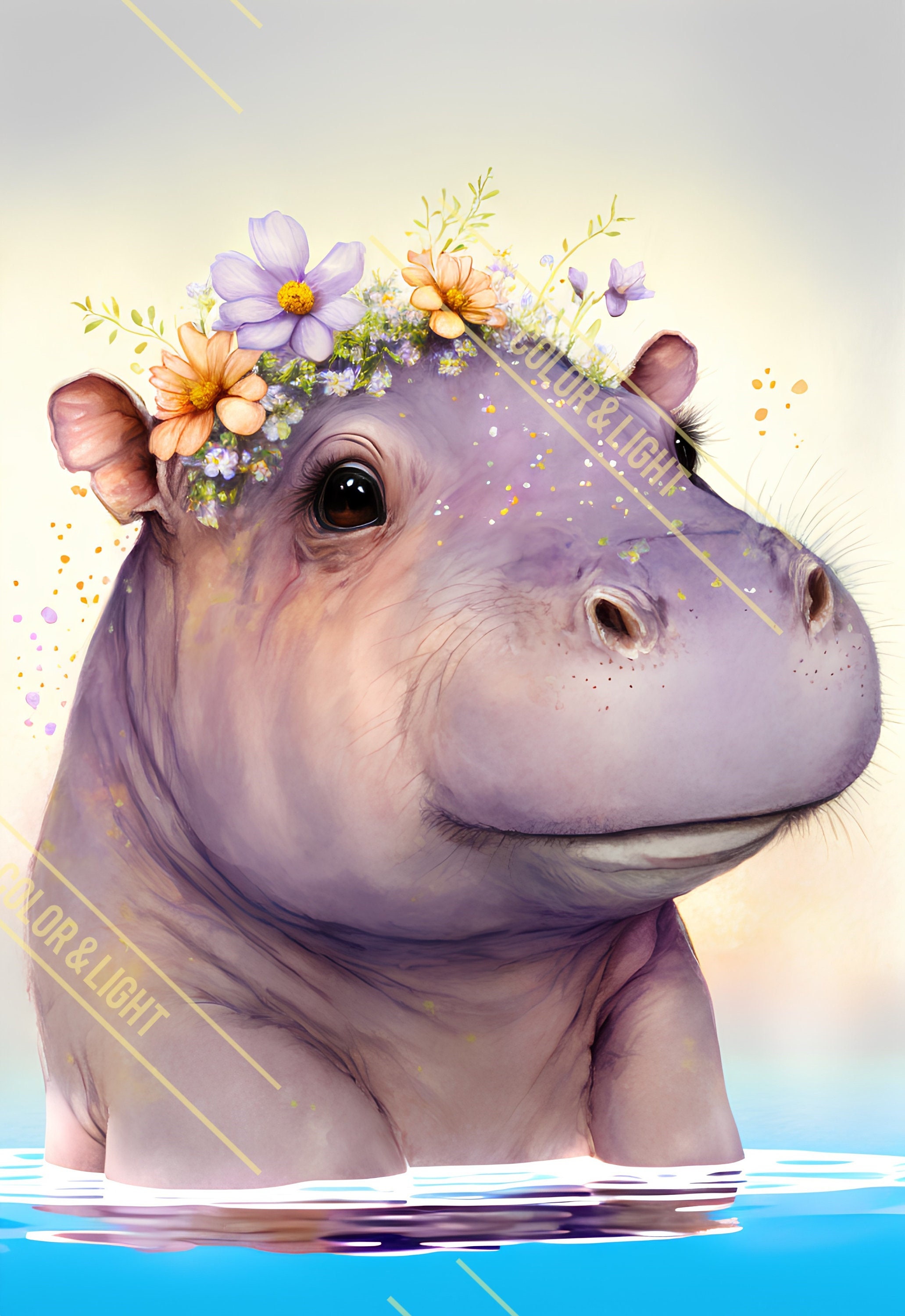 Cute Hippo Wallpaper