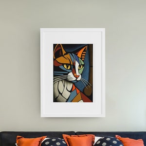 Picasso Cat Picasso Estilo Abstract Cat Art Descarga digital / Arte ...