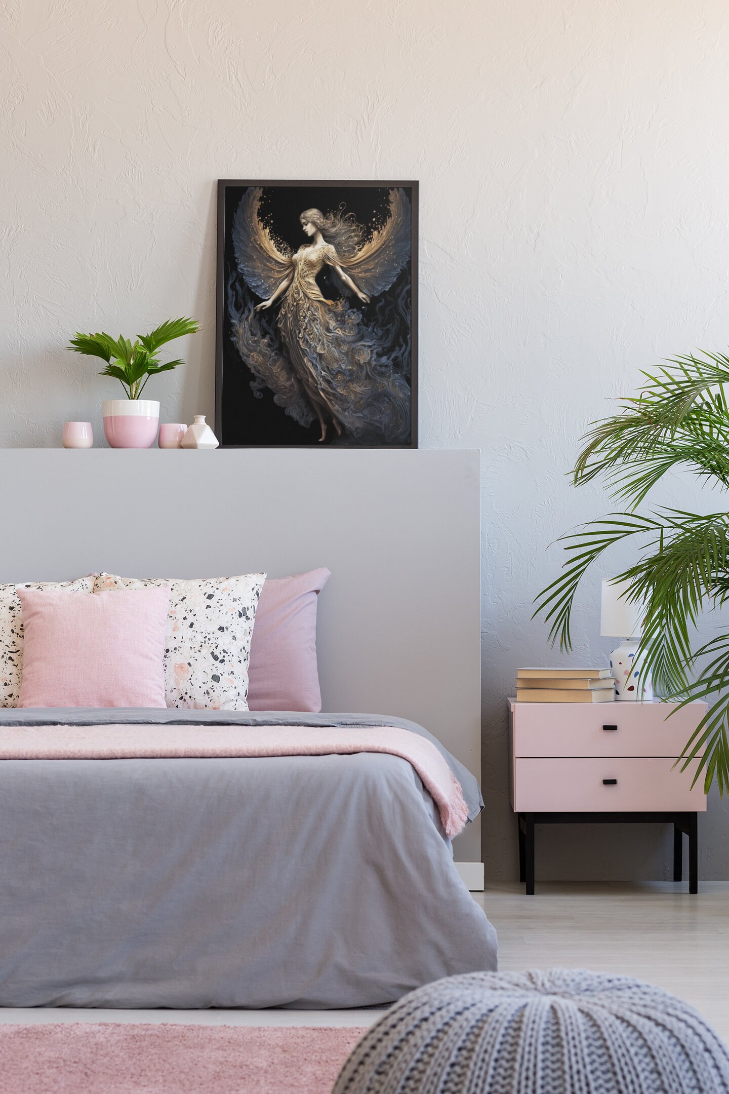 Spiritual Wall Art Guardian Angel Print Watercolor Wall - Etsy