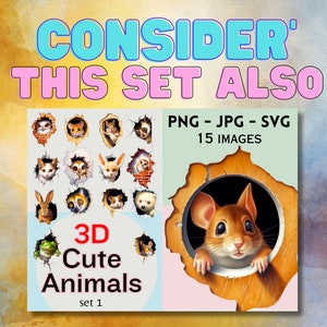 3d Farm Animal Clipart, Wall Art Quality, 15 Images, Commercial License ...