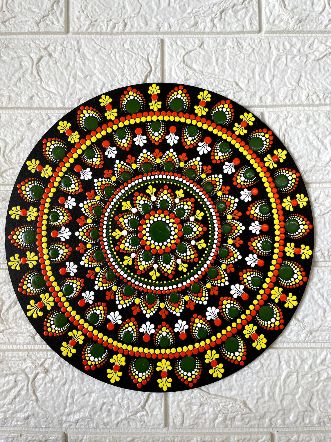 Dot Mandala Art on MDF Board Dot Mandala Dot Art Handmade Mandala Art ...