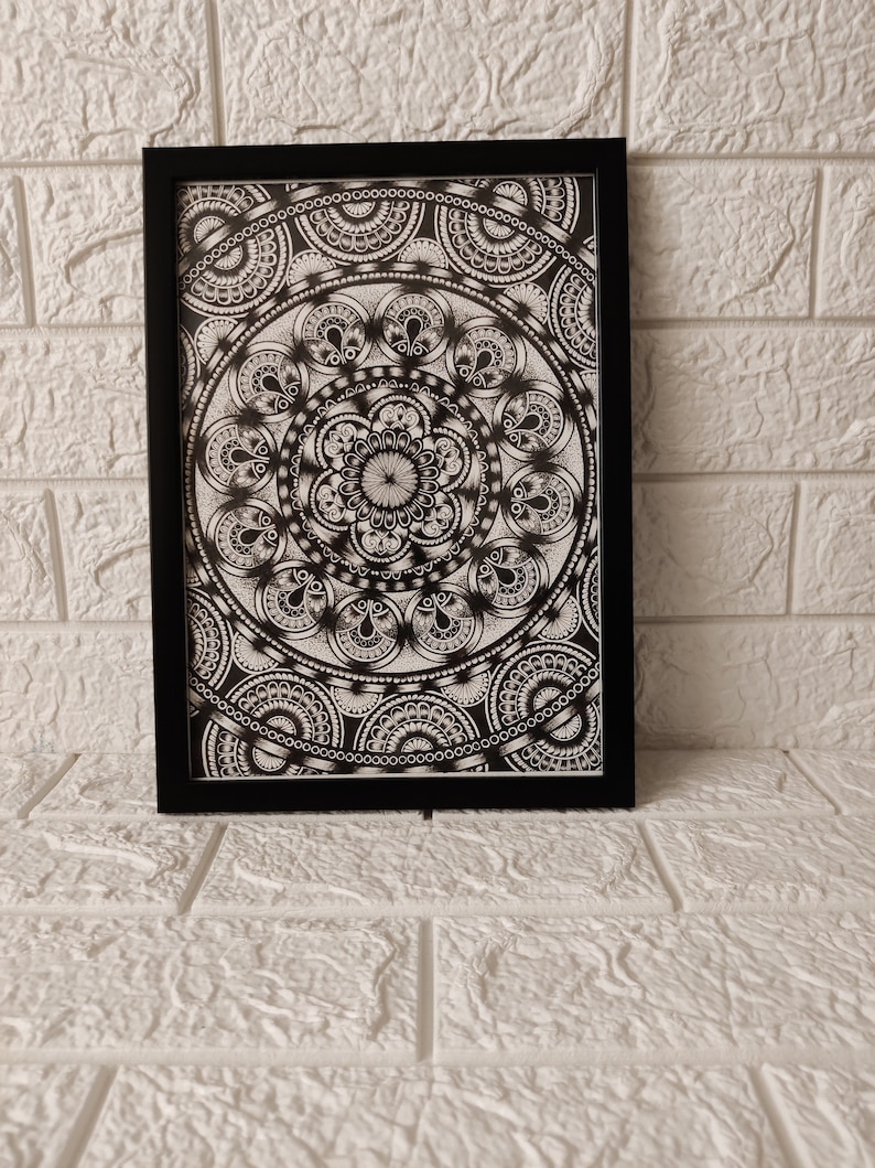 Handmade A4 Size Mandala Art - Etsy