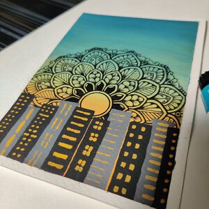 Handmade Landscape-mandala Art - Etsy