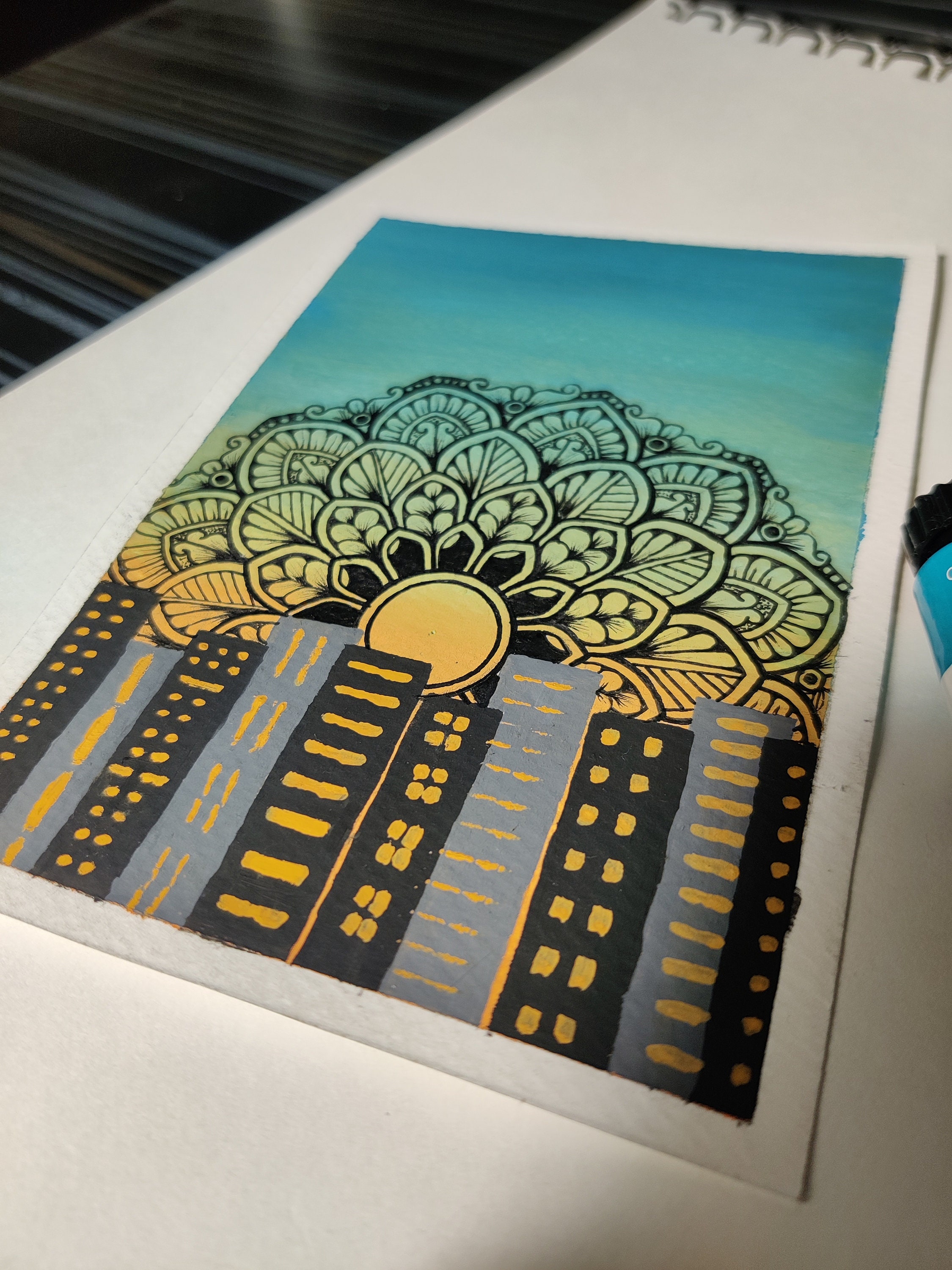 Handmade Landscape-mandala Art - Etsy