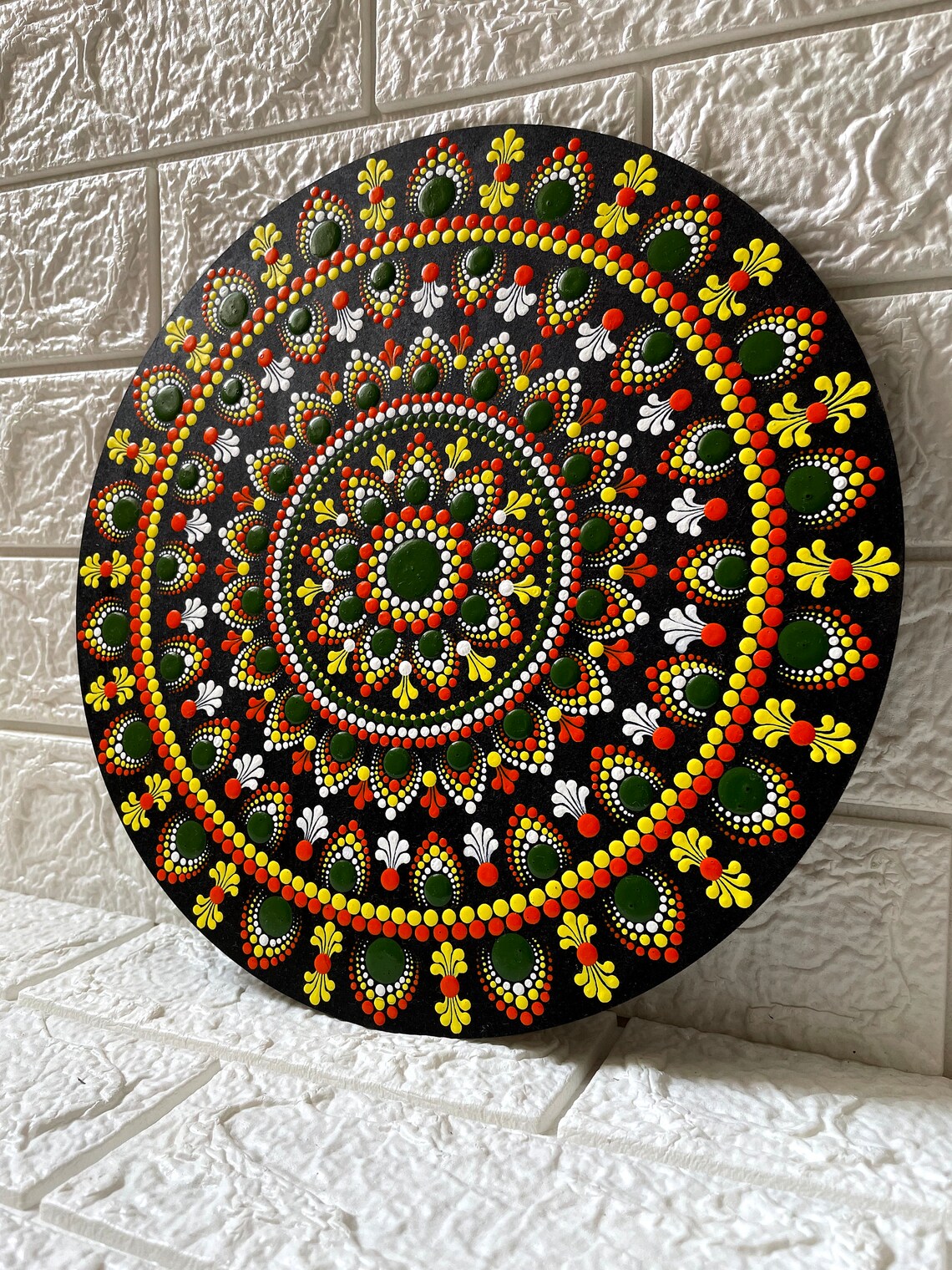 Dot Mandala Art on MDF Board Dot Mandala Dot Art Handmade Mandala Art ...