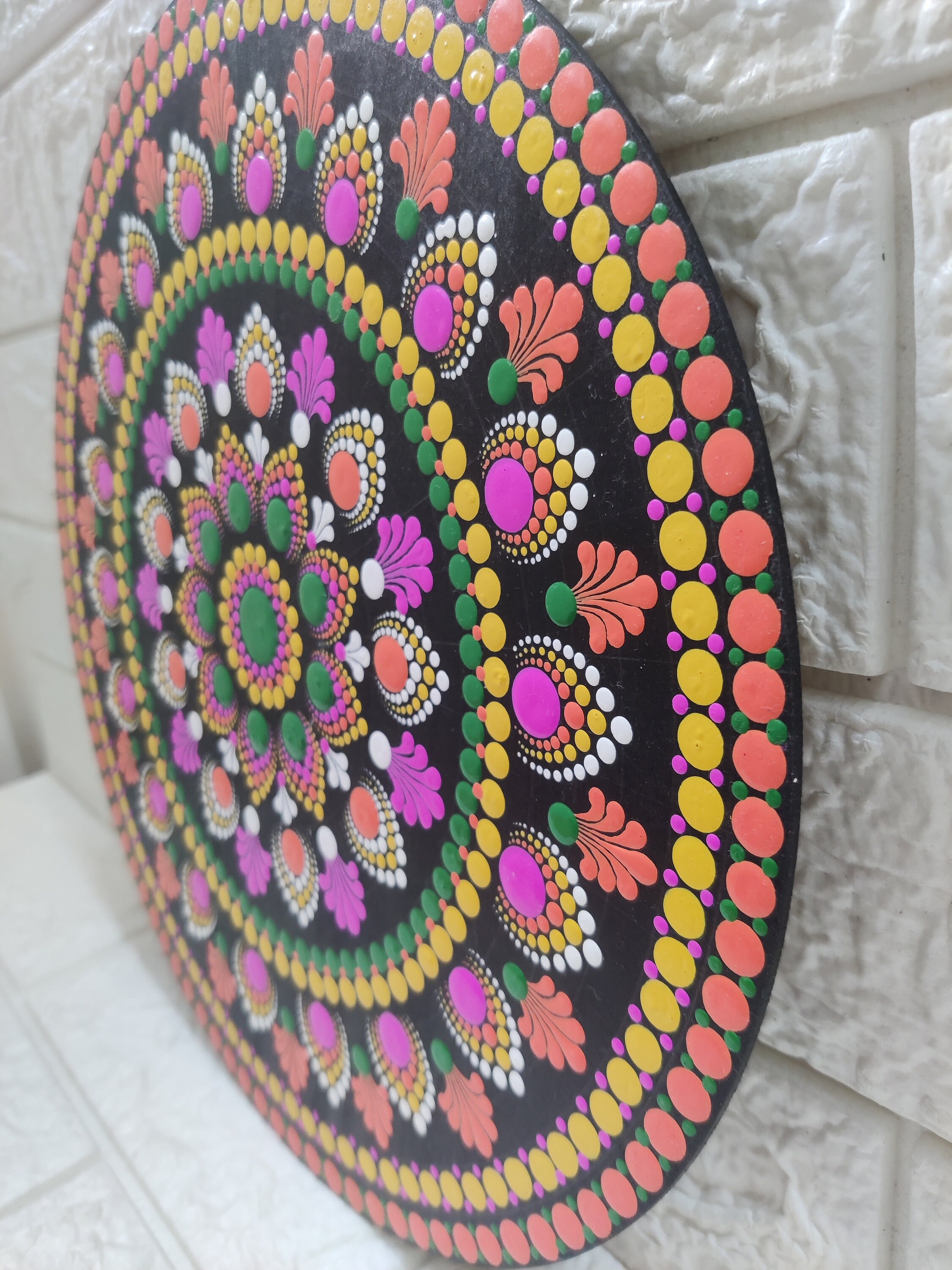 Dot Mandala Art on MDF Board - Dot Mandala - Dot Art - Handmade Mandala ...