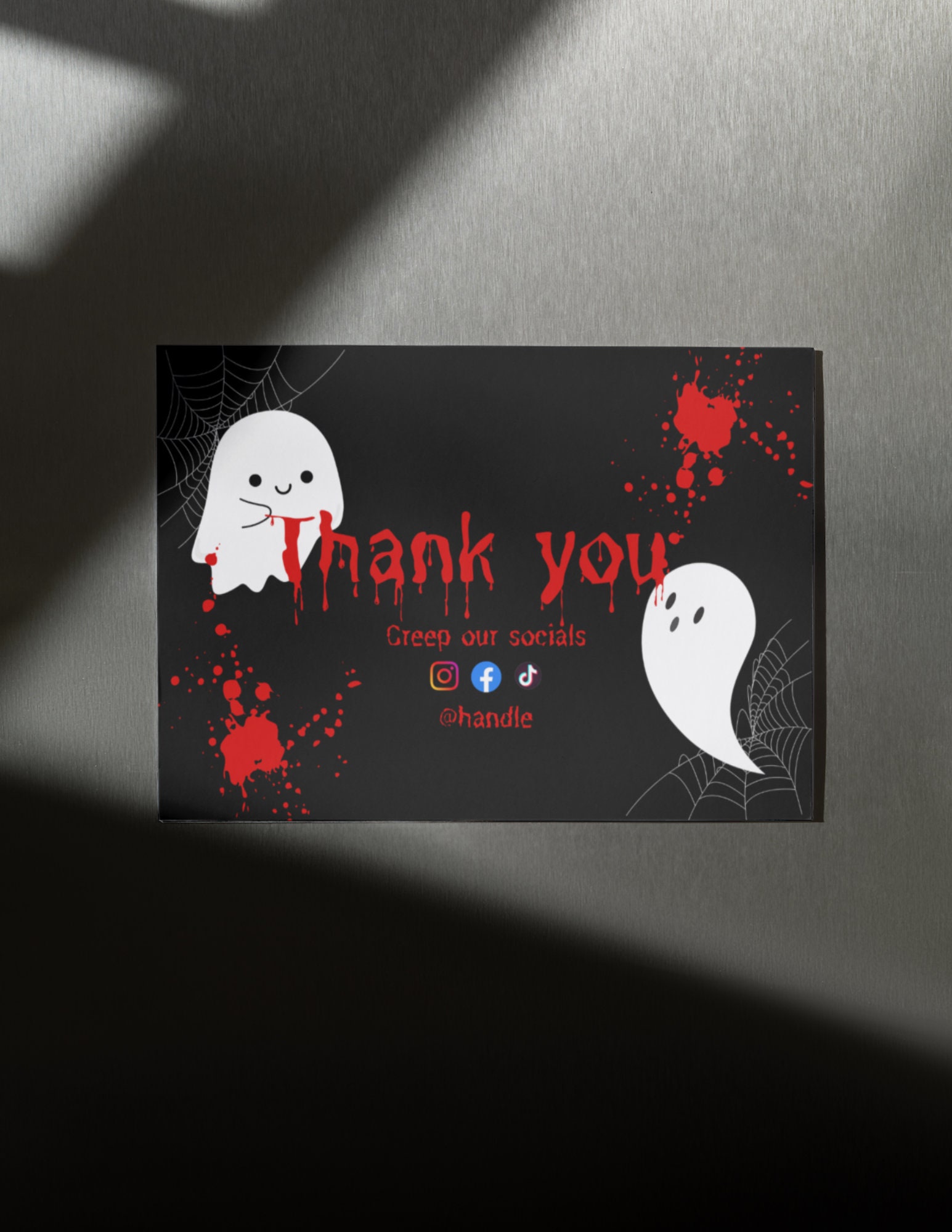 Spooky Thank You Card - Etsy
