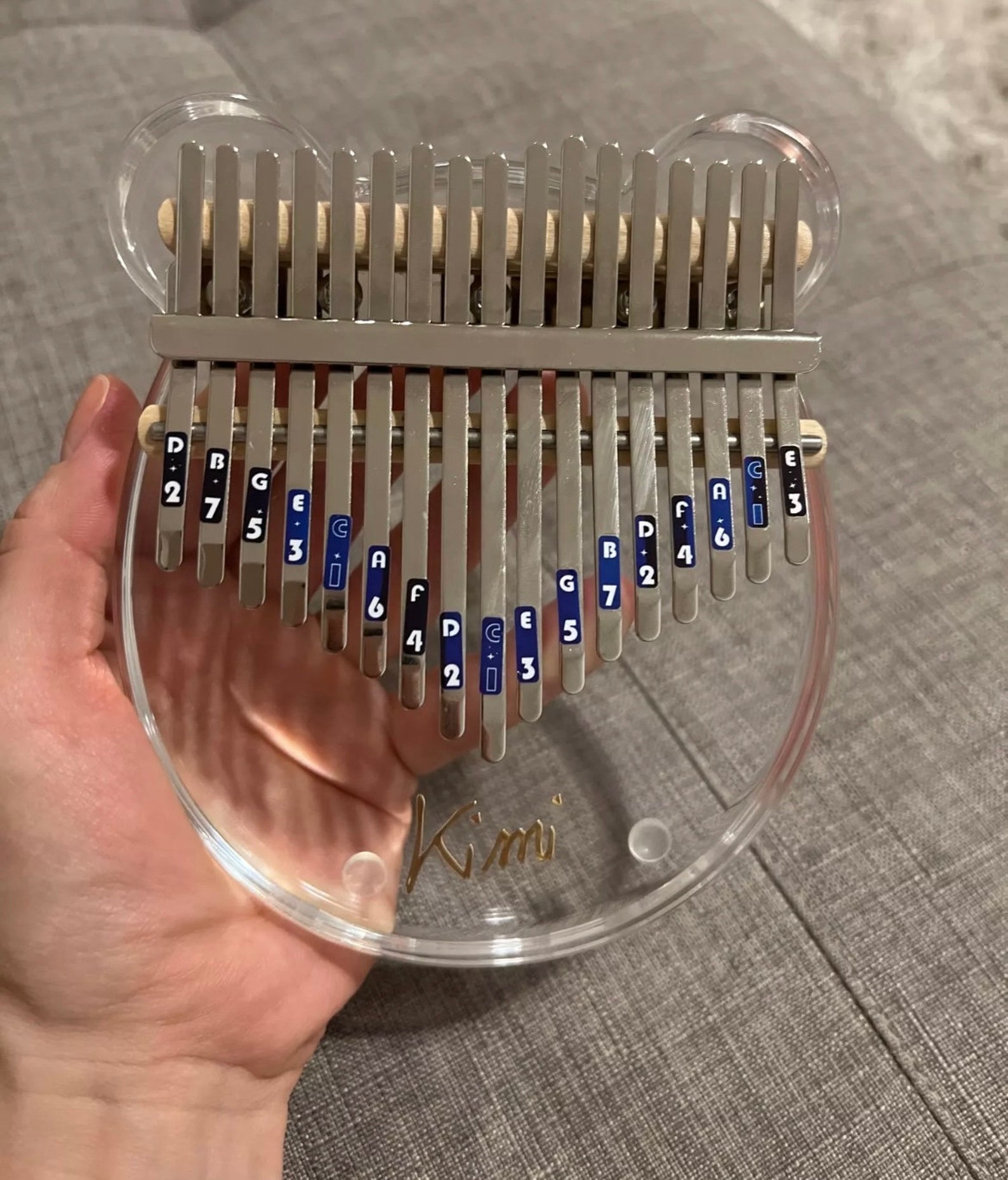 Kimi Kalimba Thumb Piano Musical Instrument. 17 Key Instrument for ...