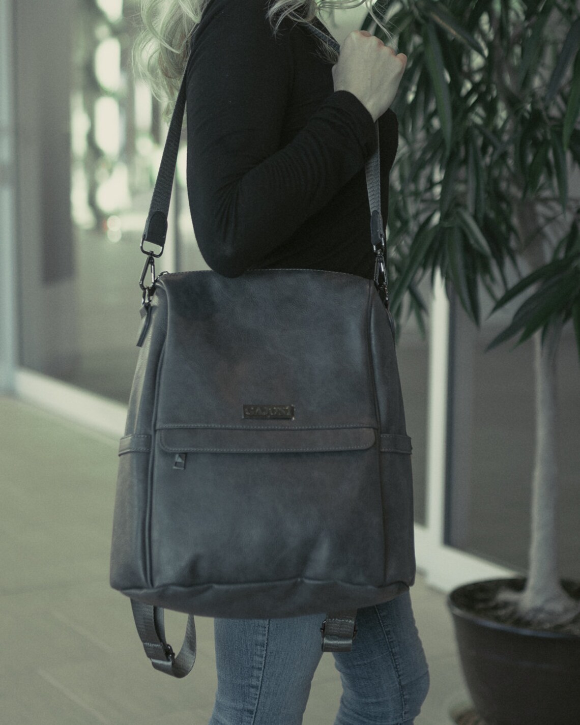 Gajoni Vegan Leather Backpack Purse Multi-use Anti-theft - Etsy