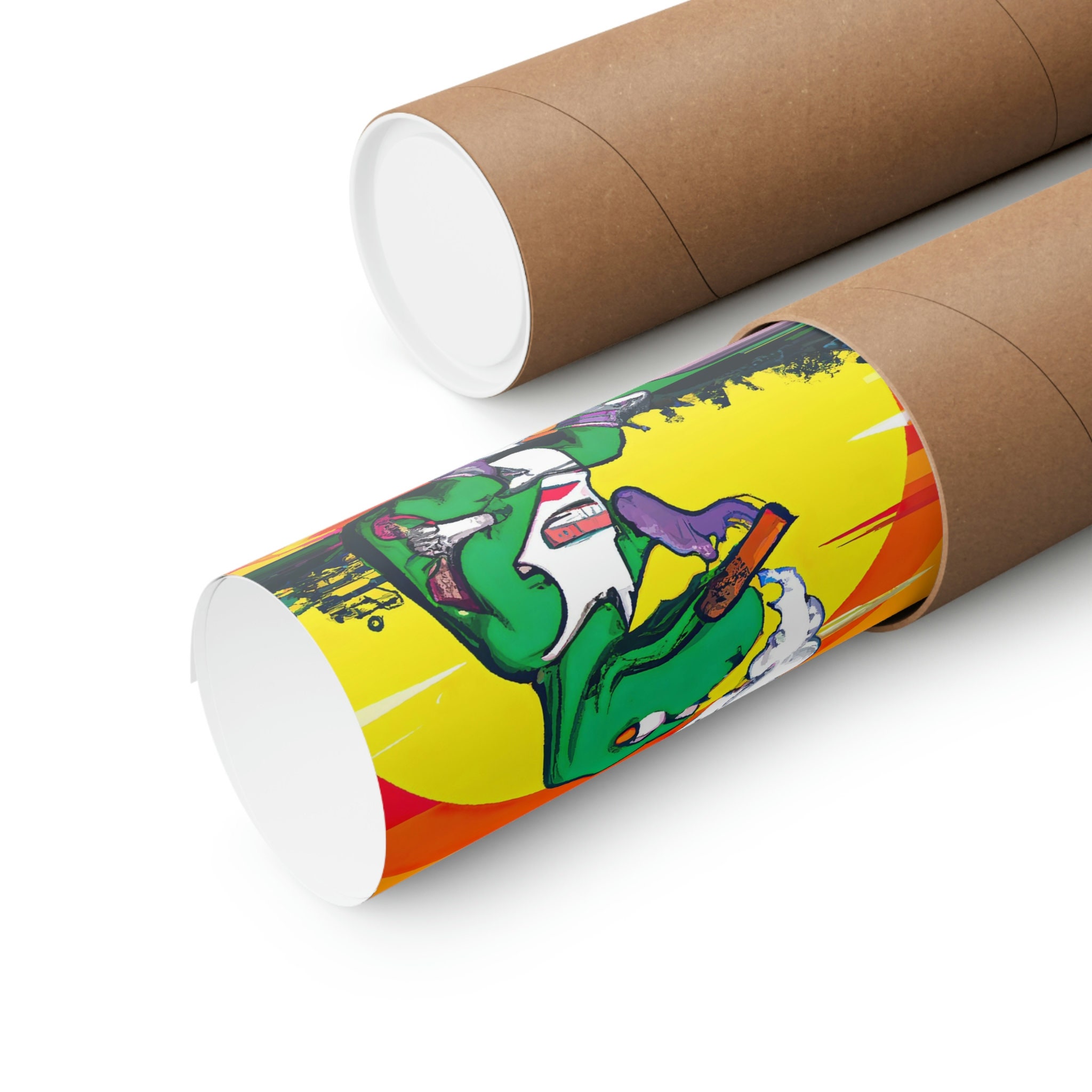 Dinosaur Poster Extinct Art Wall Art Colorful Poster Animal Art Smoking ...