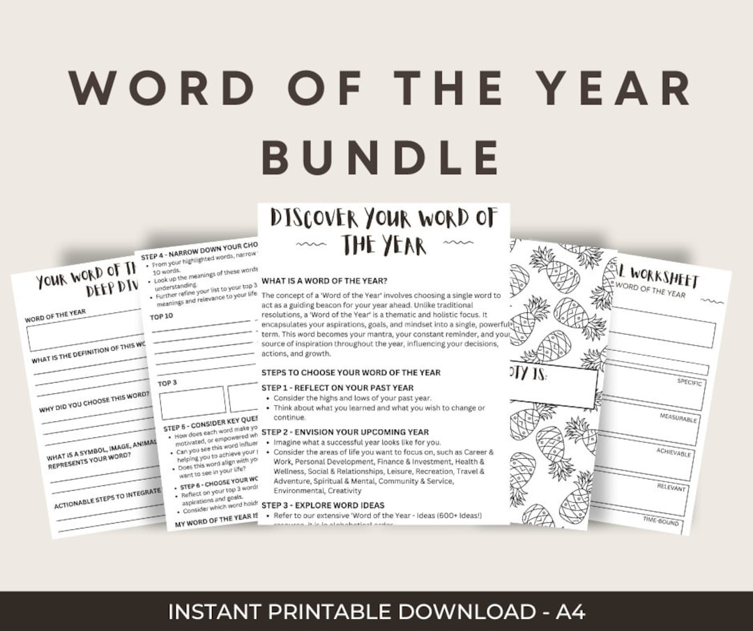2024 Word of the Year Planner Bundle: SMART Goals, Goal Setting ...
