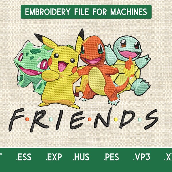 Friends Embroidery - Etsy