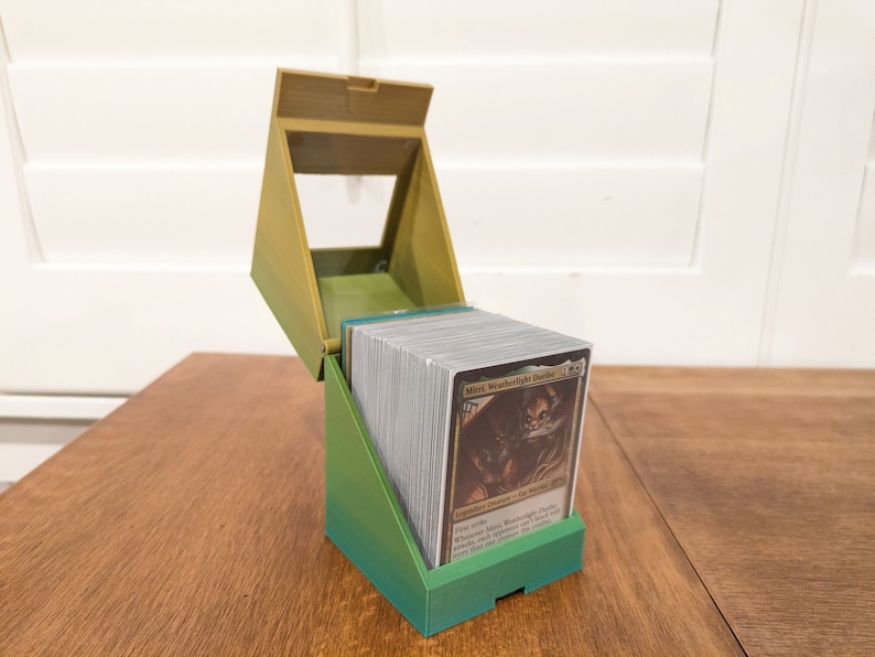 3D Printable Deck Box With Window - .STL File for 100-card TCG - Etsy