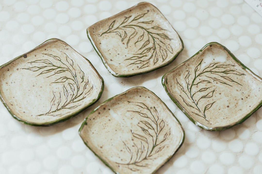 Mini Botanical Plate Set (4 Mini Plates) - Etsy