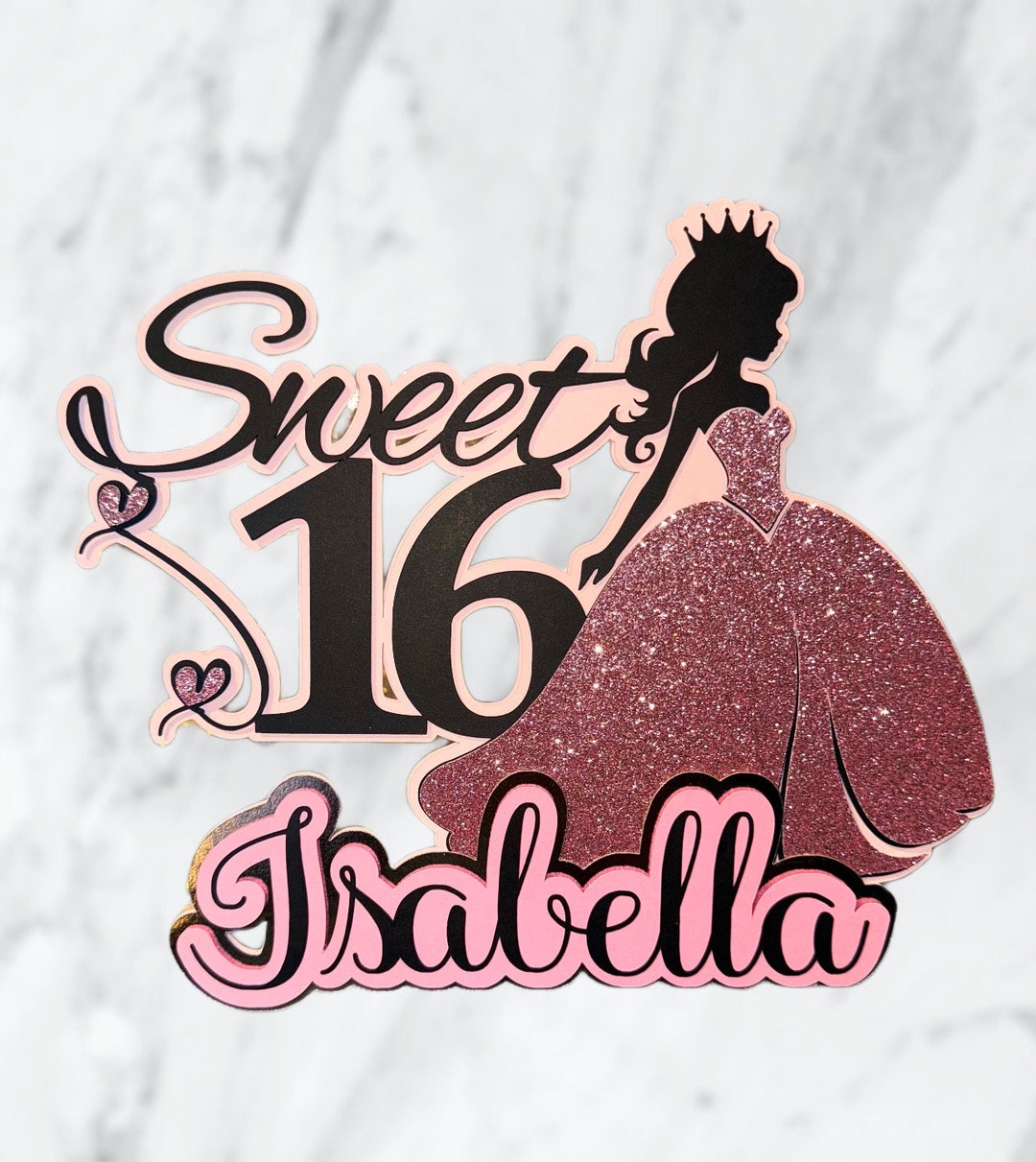 Sweet 16 Custom Cake Topper - Etsy