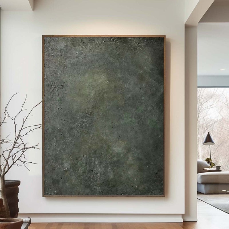 Green Abstract Wall Art - Etsy