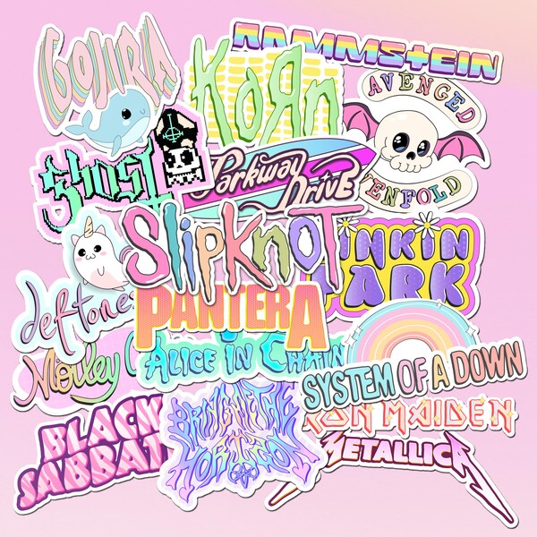 Rock Band Stickers - Etsy
