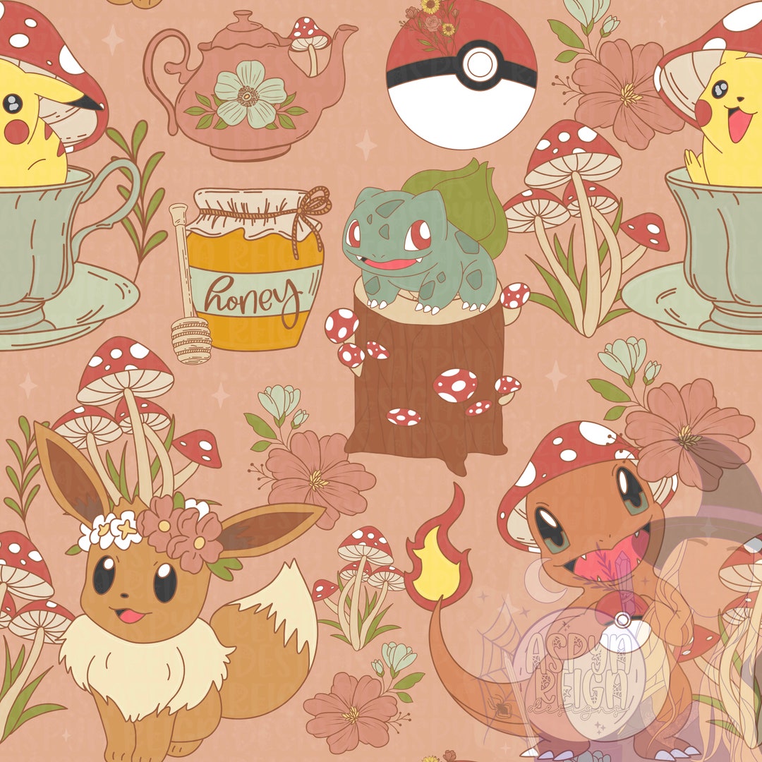 Pokemon Cottagecore Character Seamless Files Cottagecore Seamless ...