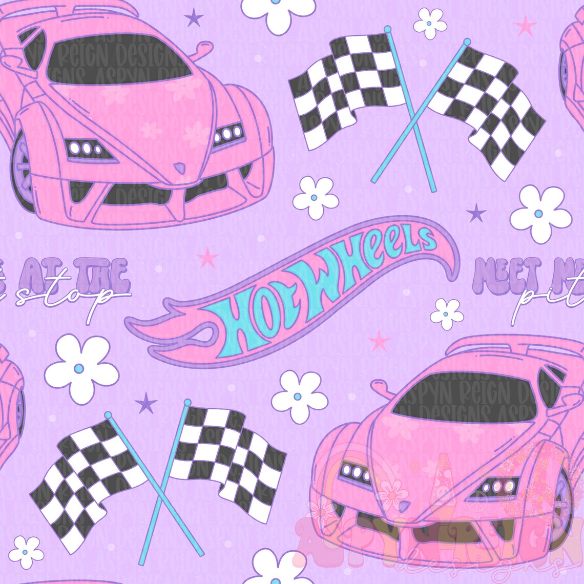 Girly Race Cars Purple Girly Seamless Files Repeating File Seamless ...