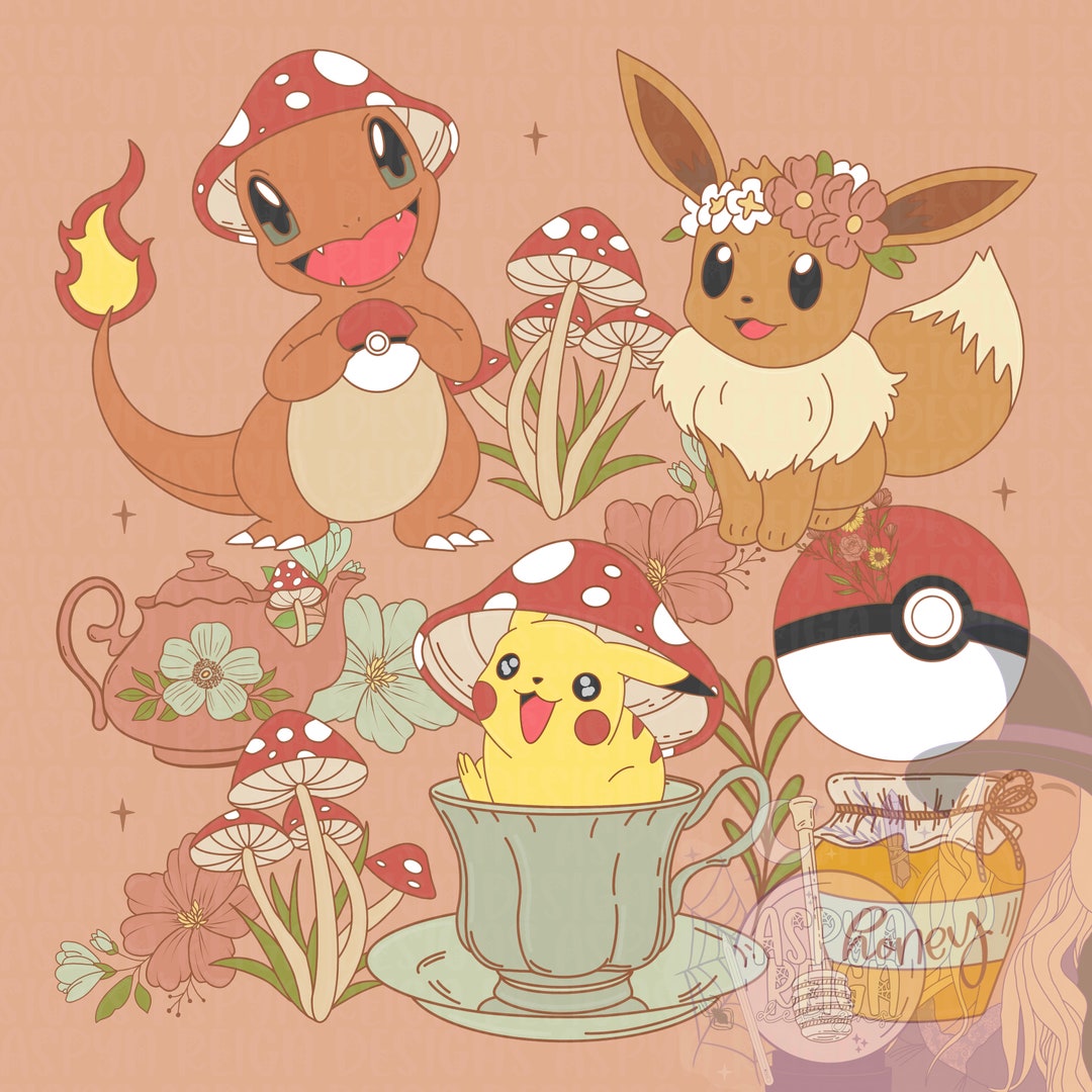 Pokemon Cottagecore L Cottagecore PNG Character PNG Digital Download ...