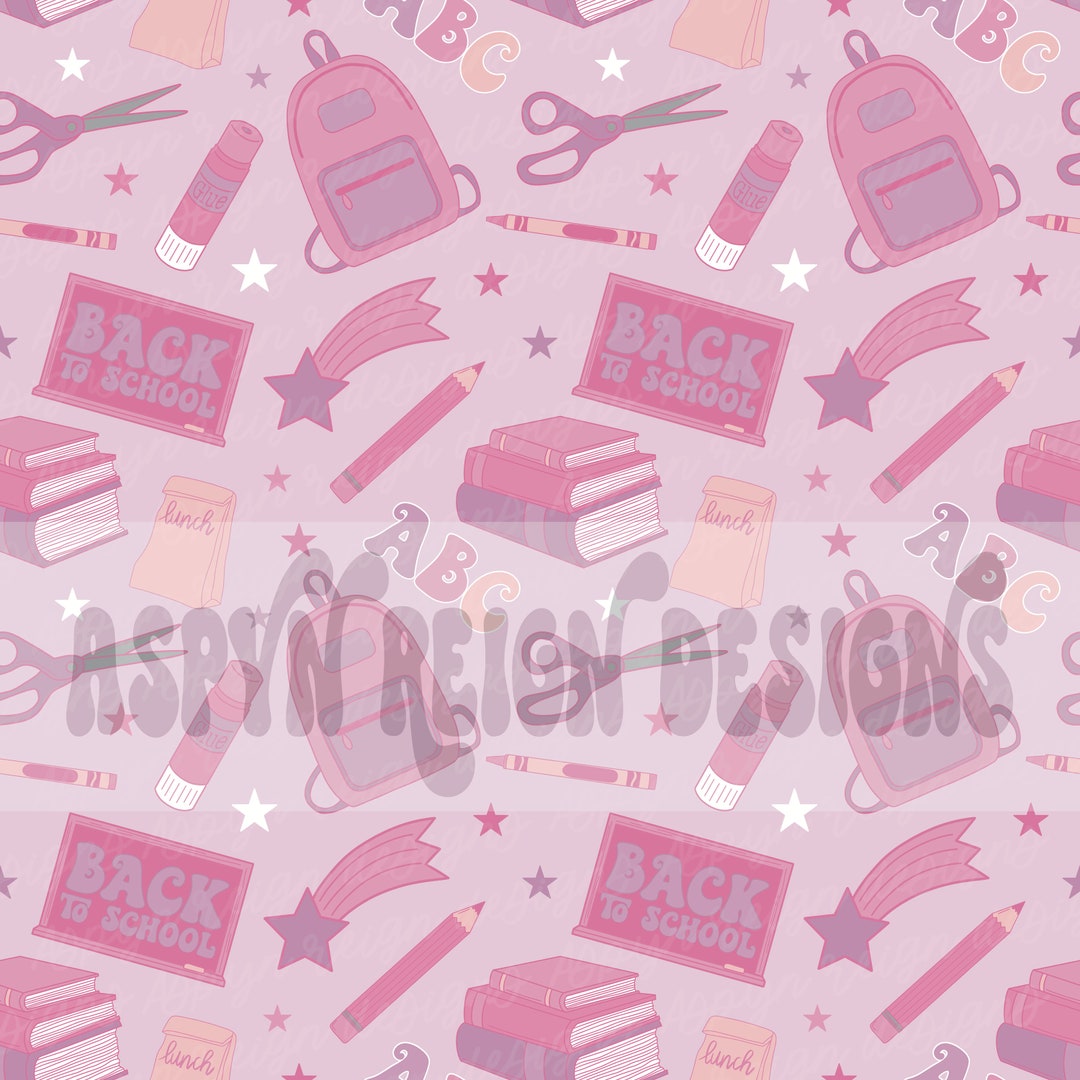 Girly Back to School Back to School Seamless Files Fall Seamless File ...