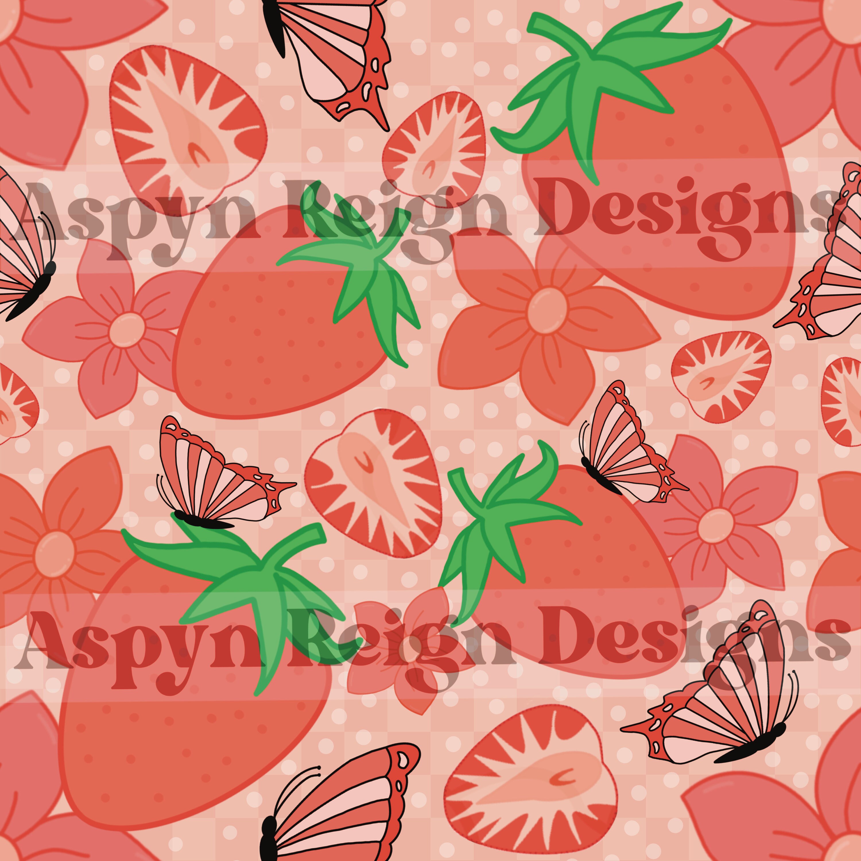 Strawberry Seamless File Summer Fruits Seamless File - Etsy
