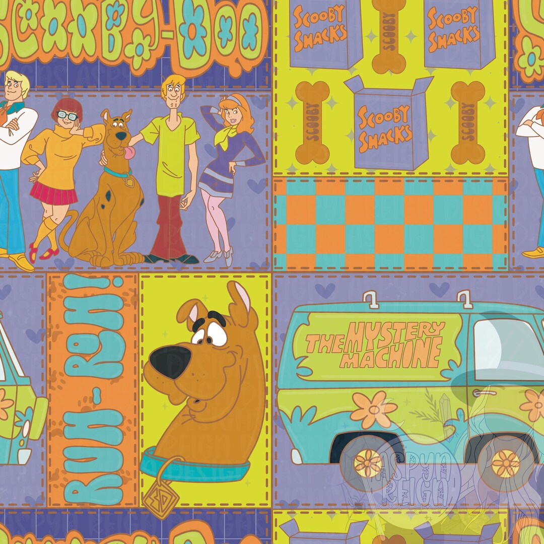 Mystery Gang Patchwork Character Seamless Files Repeating File Seamless ...