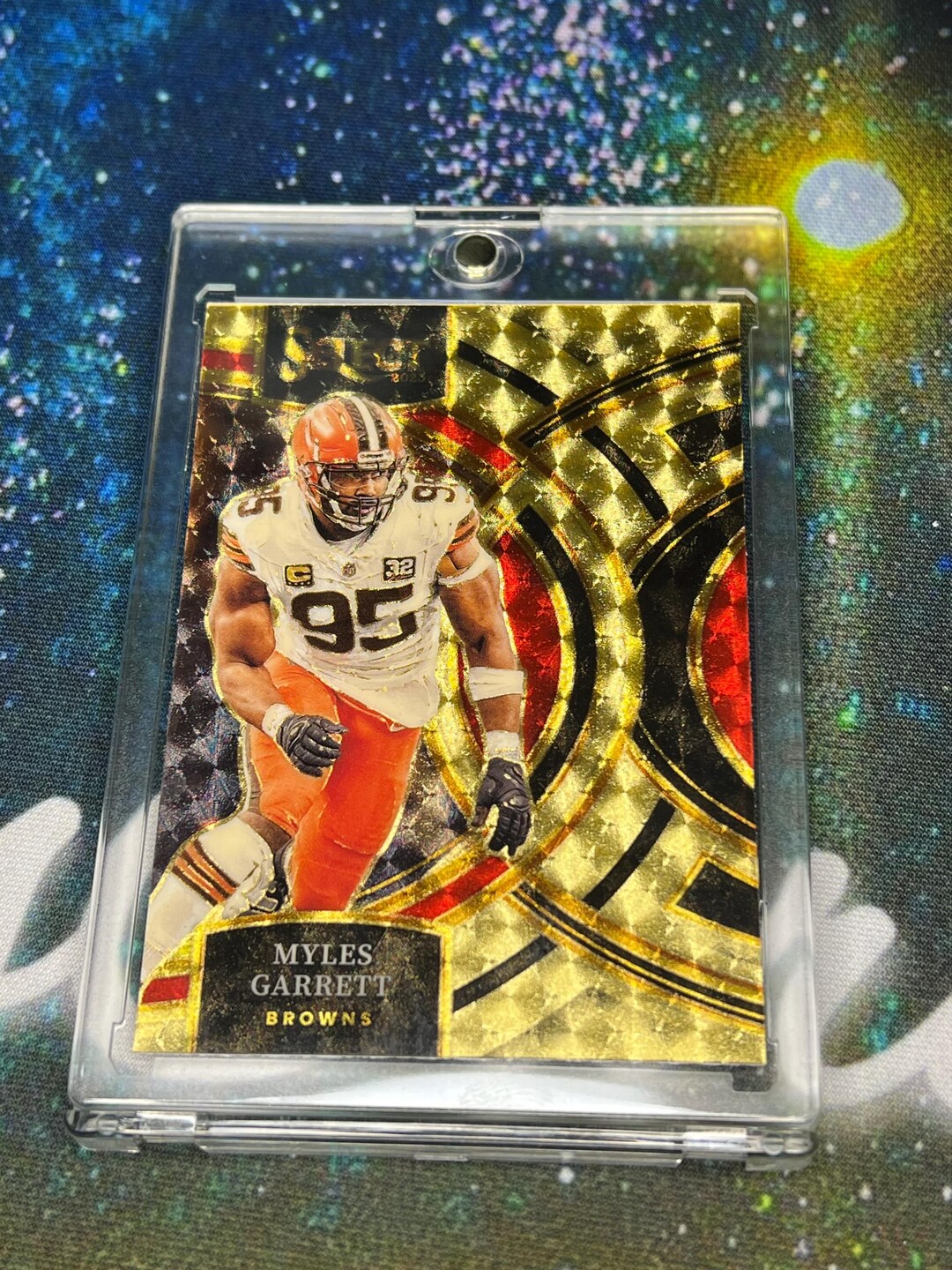 Myles Garret Altered Custom Card Gold Super Fractor 1/1 Custom Card - Etsy