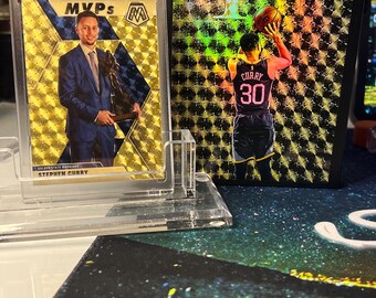 Steph Curry Gold Sparkle Mosaic Altered Card Custom Card in One Touch ...