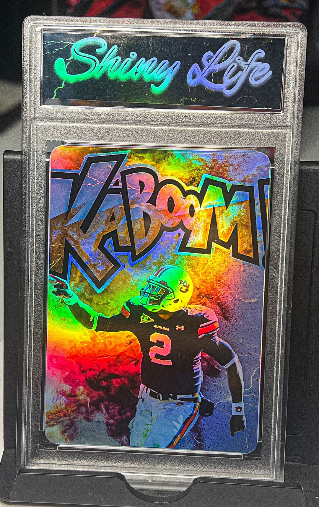 College Football Player 1/1 Black Label Custom Slab Shiny Life Custom ...
