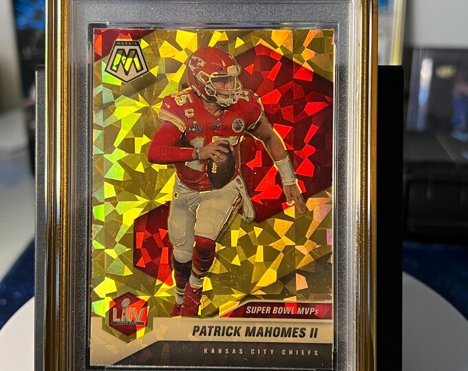 Patrick Mahomes Mosaic Cracked Ice Gold 1/1 Altered Card With Gold ...