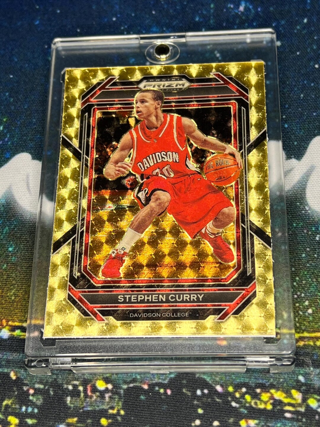 Steph Curry College Altered Custom Card Gold Super Fractor 1/1 Custom ...