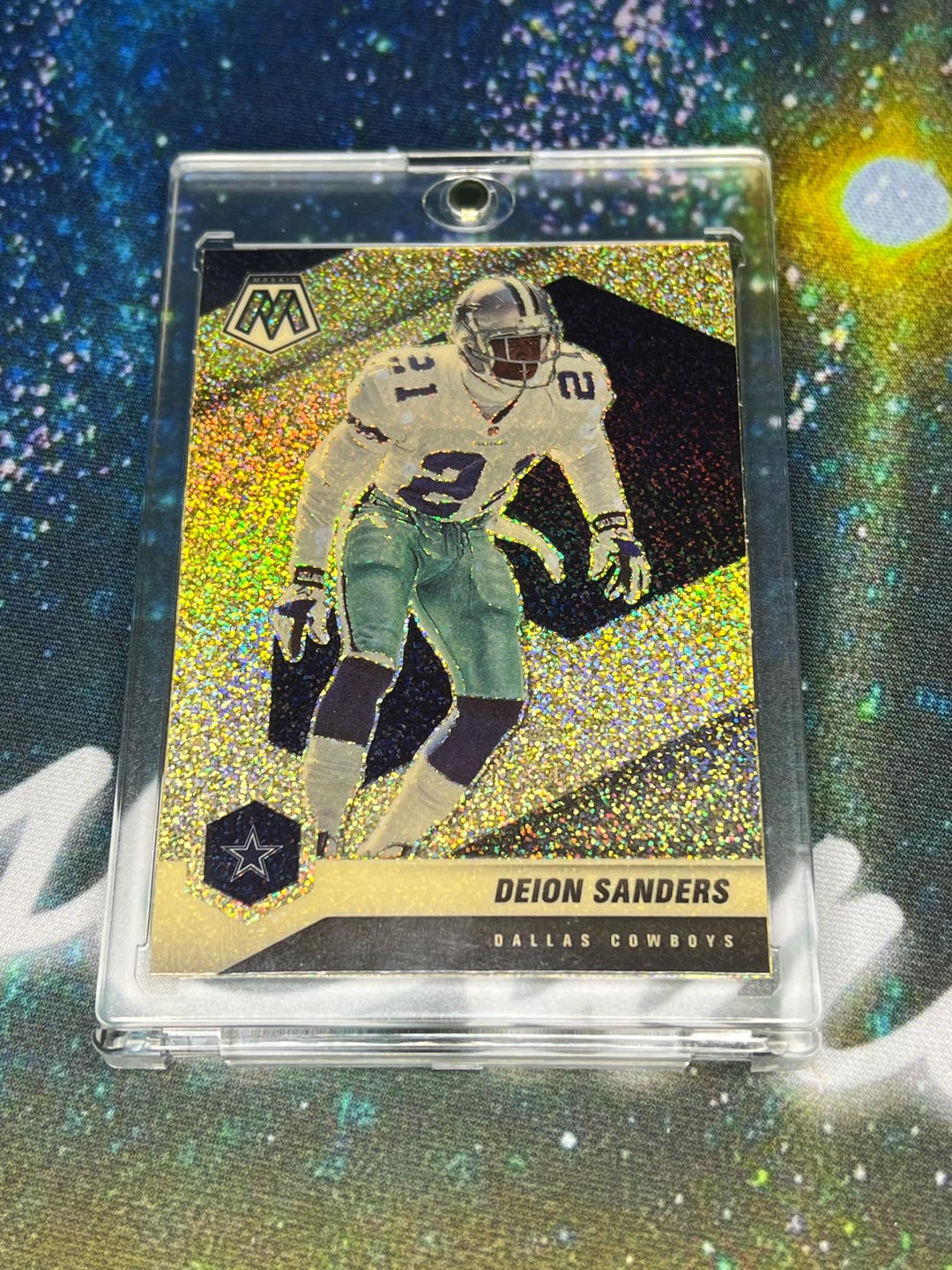 Deion Sanders Altered Custom Card Gold Sparkle 1/1 Custom Card in One ...
