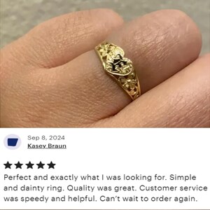Hawaiian Initial Heart Ring: Floral Scroll Filigree, Made in Hawaii, 3 ...