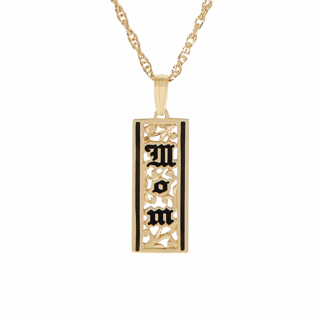 Hawaiian "mom" Necklace: Chain Options, Made in Hawaii, 14K Gold-glaze ...