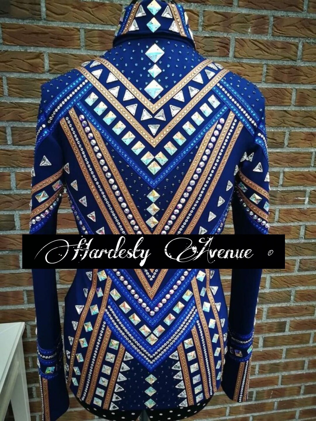 Blue Base Jacket With Golden Design Western Show Vest and - Etsy